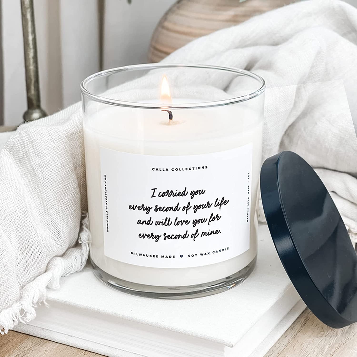 Miscarriage Sympathy and Infant Baby Loss Candle, Lavender Scented Soy ...
