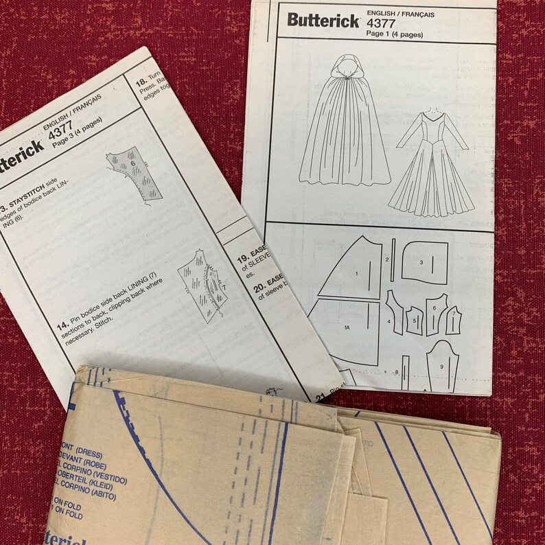 Butterick B4377 Uncut Sewing Pattern 2004 Back Corset Dress Historical ...