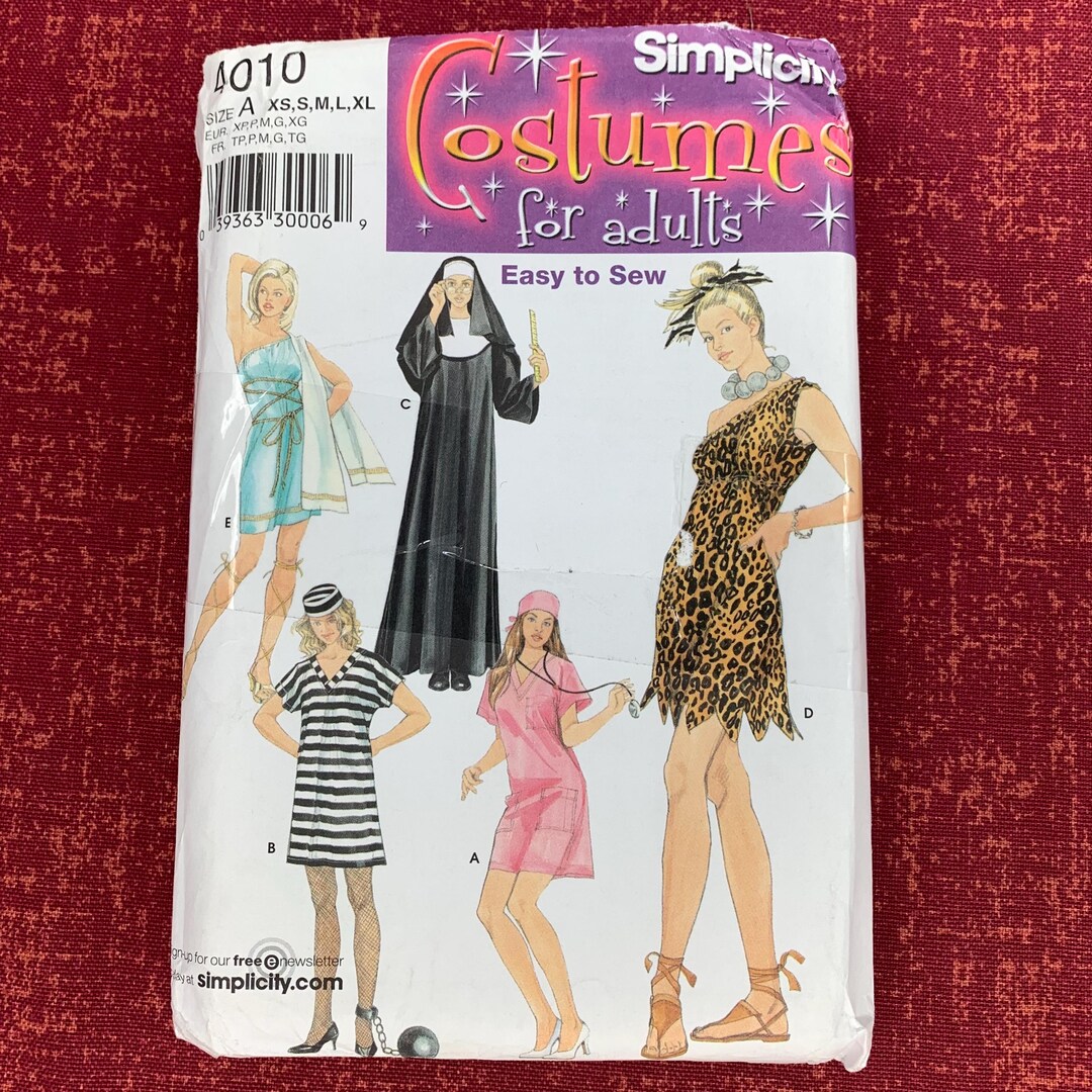 4010 Simplicity Naughty Nurse Easy Nun Sexy Cave Woman Jailbird ...