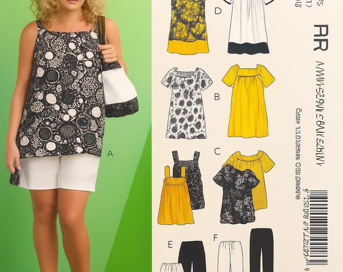 Mccall's M5640 Easy Sewing Pattern Plus Size Tops, Dresses & Pants Size ...