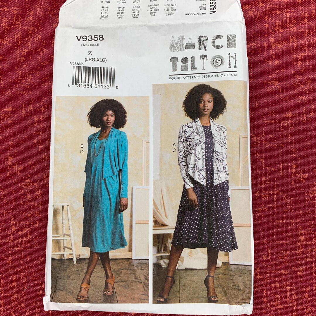 9358 Vogue Marcy Tilton Vogue Patterns Designer Original Pullover Knit ...