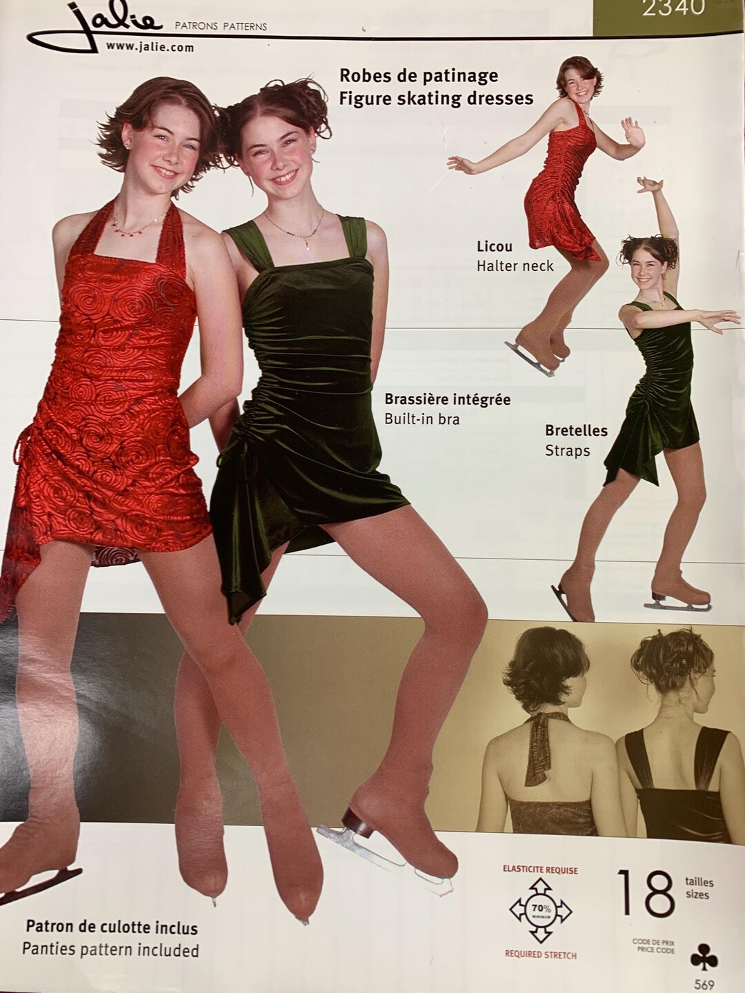 Jalie Figure Skating Sewing Pattern 2340 Skating Dress Halter Neck or ...