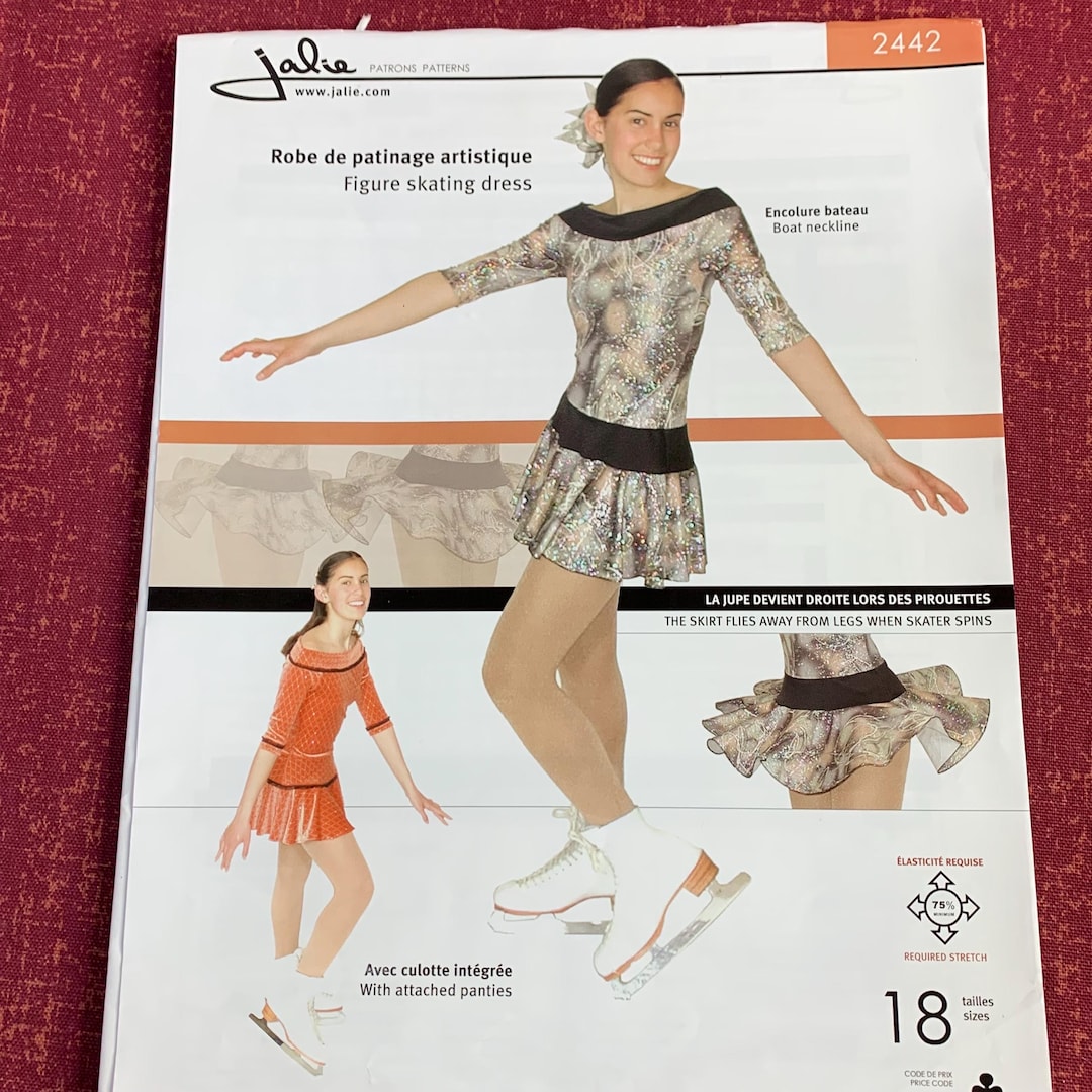 Jalie Figure Skating Sewing Pattern 2442 Skating Dress Boat Neckline ...