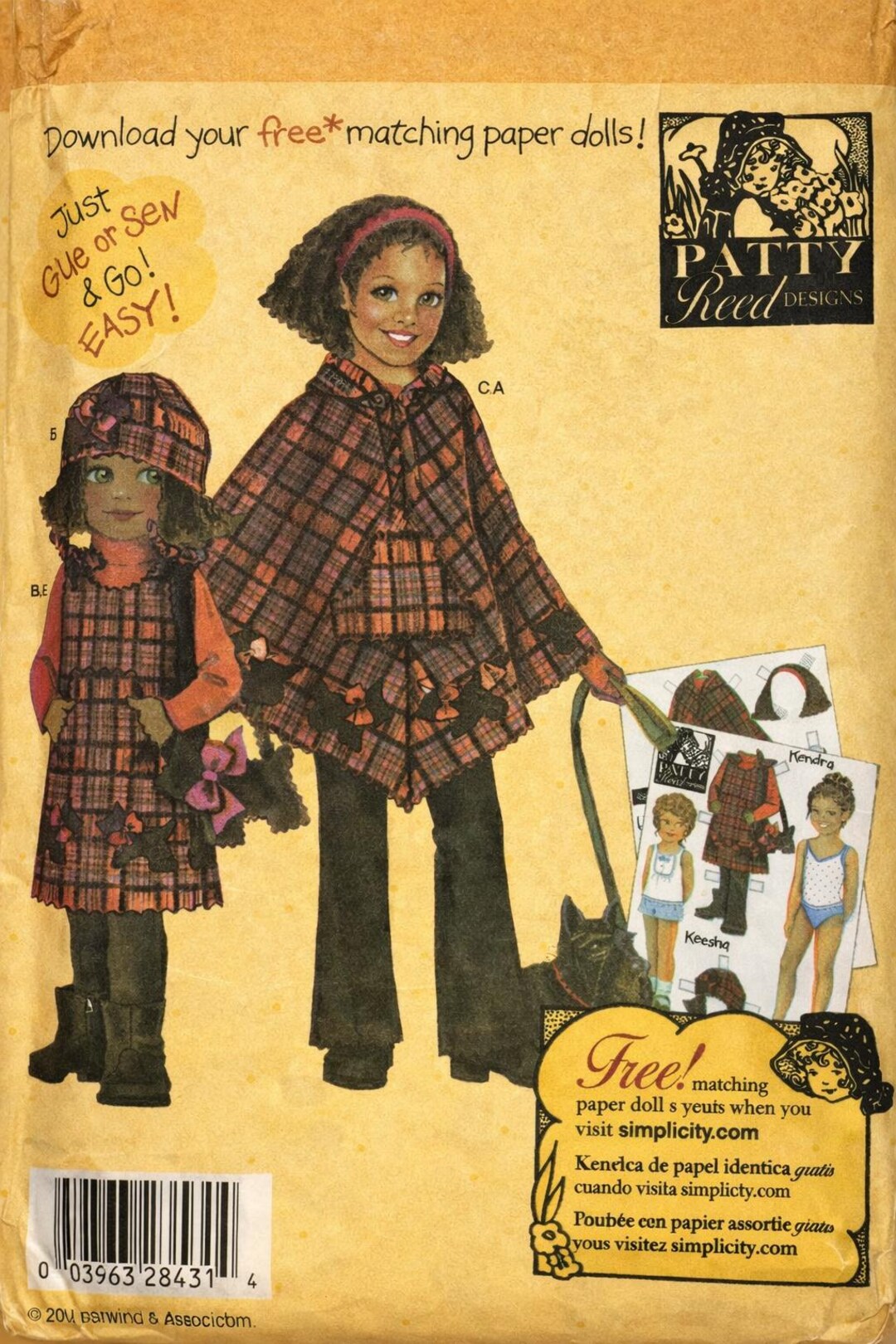 Patty Reed Designs Girls Outfit Sewing Pattern | Simplicity | Matching ...