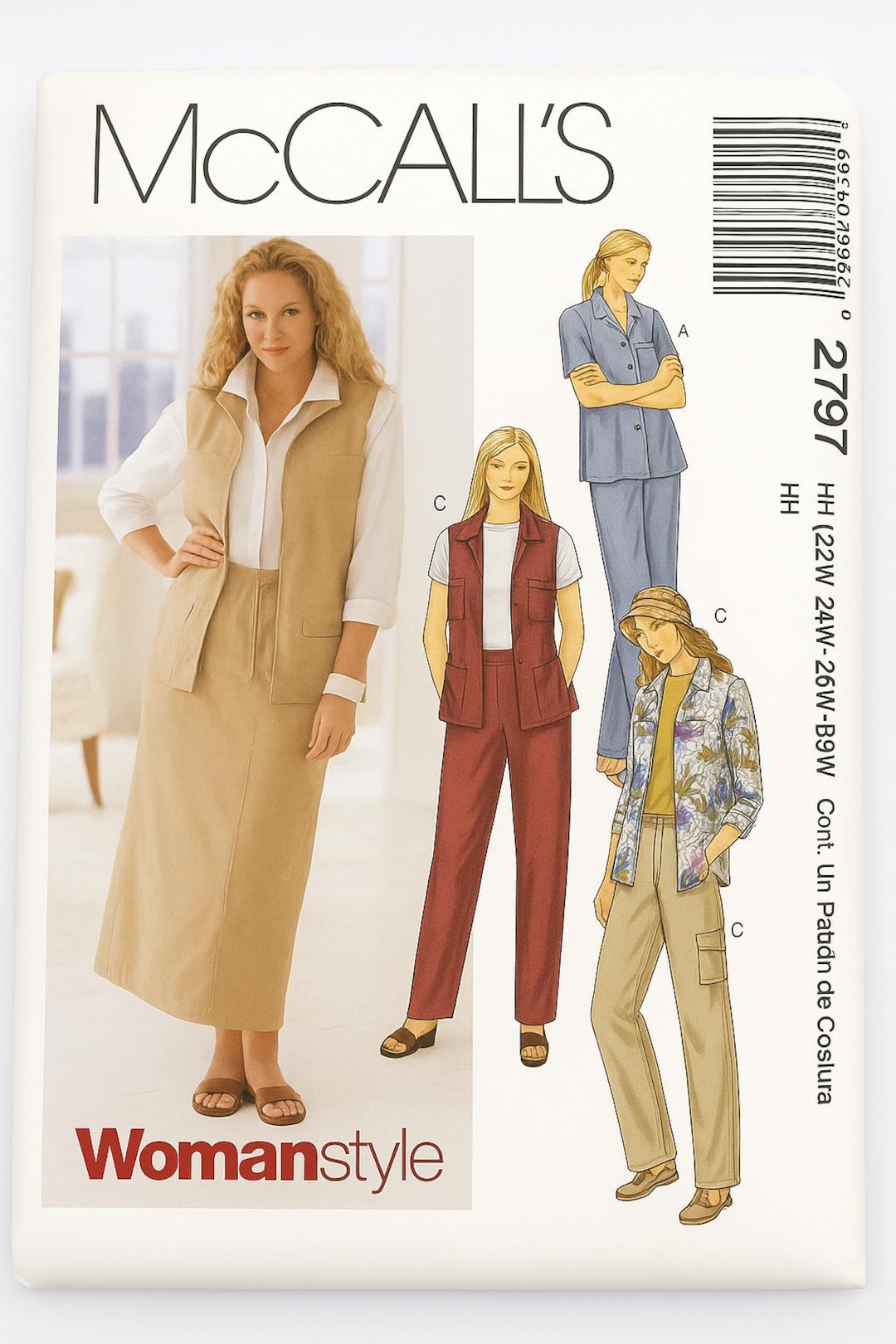 Mccall’s 2797 Women’s Plus Size Sewing Pattern – Vest, Pants, Skirt ...