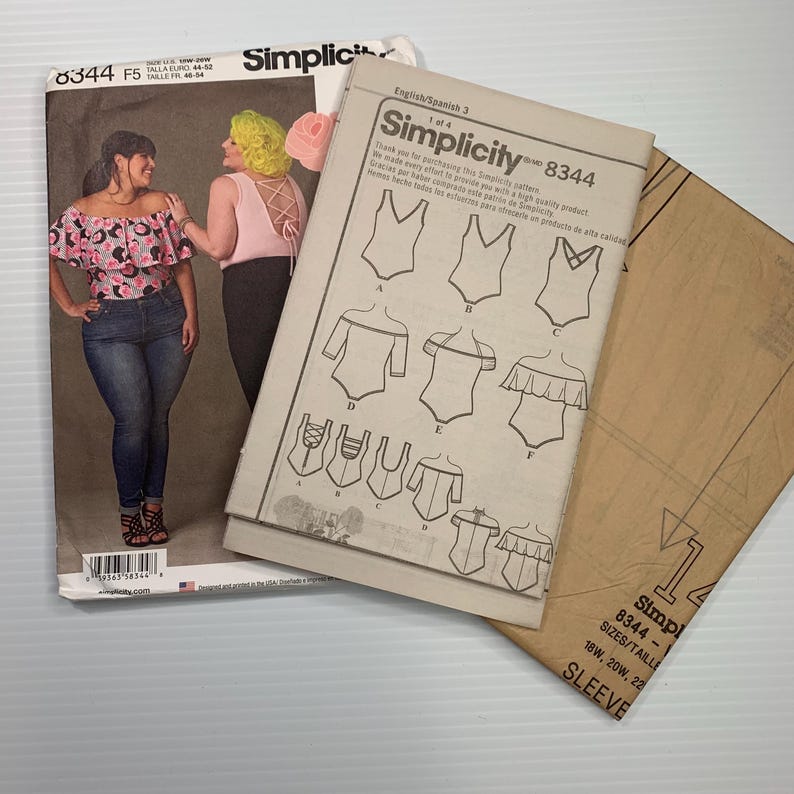 Simplicity 8344 Plus Size Sewing Pattern | Ashley Nell Tipton Tops 18W ...