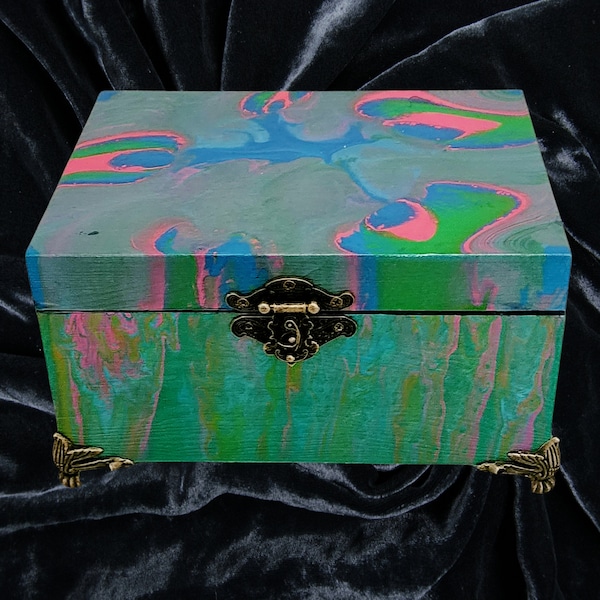 Painted Wood Box - Etsy