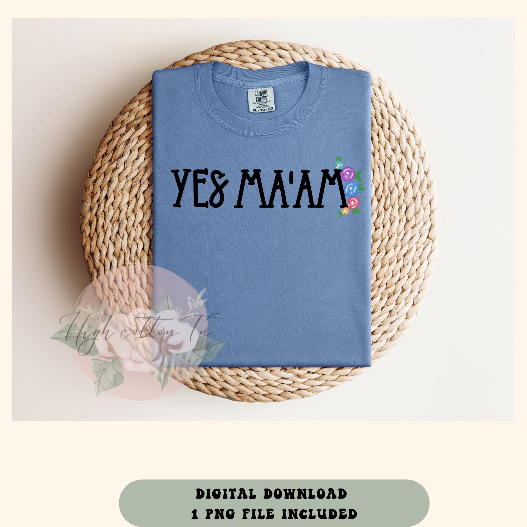 Yes Maam Floral Bundle PNG - Etsy