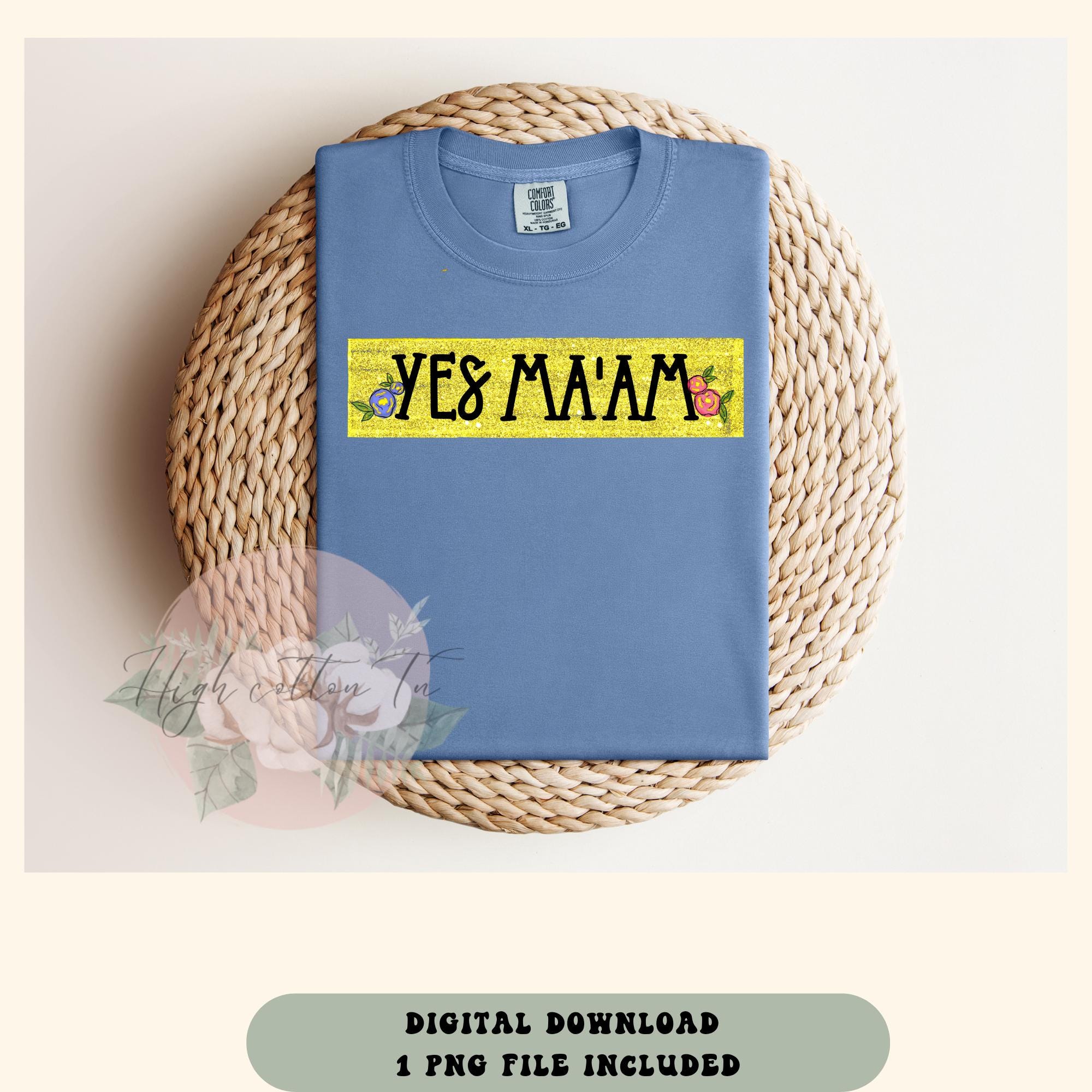 Yes Maam Floral Bundle PNG - Etsy
