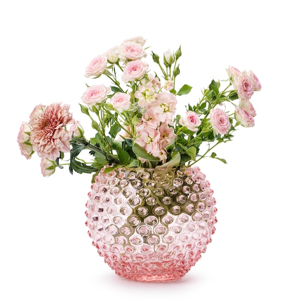 Pink Glass Vase - Etsy