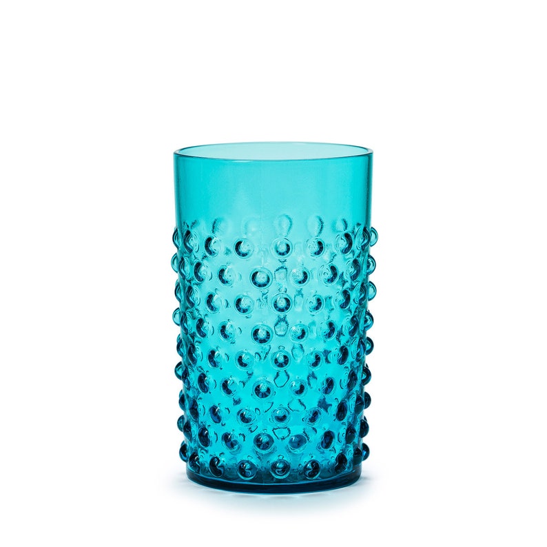 Handmade Cecilia Green Crystal Tumbler Glass: Hobnail, 200 Ml, Set of 2 ...
