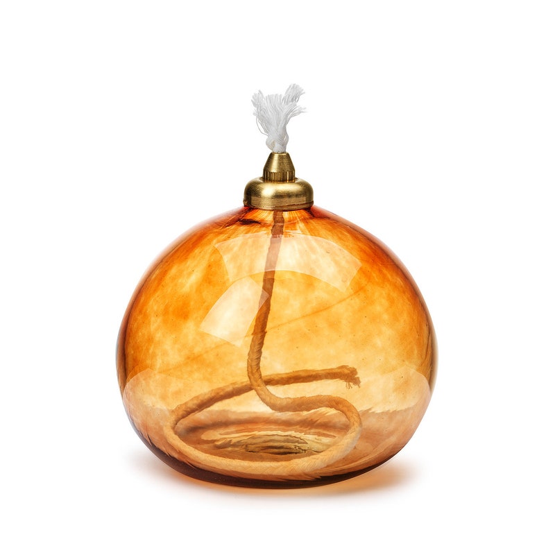Glass Oil Lamp - Etsy