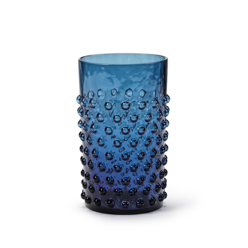 Handmade Cecilia Green Crystal Tumbler Glass: Hobnail, 200 Ml, Set of 2 ...