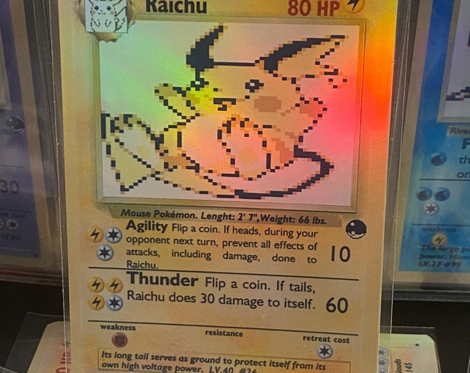 Raichu Pokemon Card GB Sprite Art Gx Vmax Vstar - Etsy