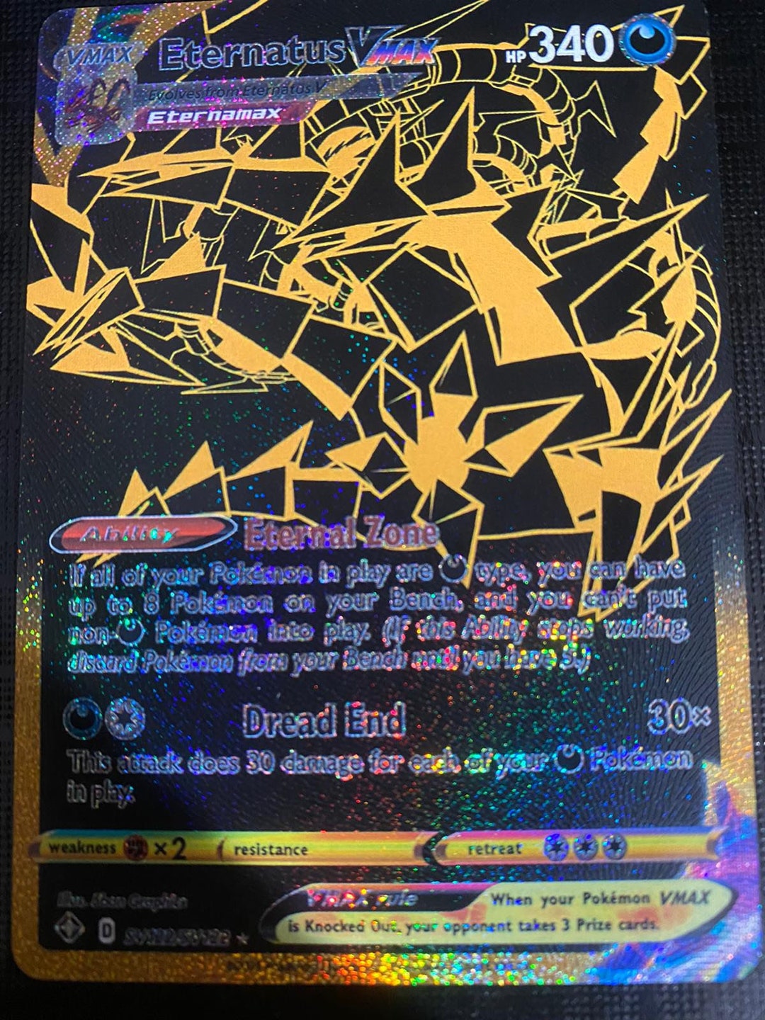 Eternatus Vstar Sword & Shield GX EX M MEGA Pokemon Orica Custom Card ...