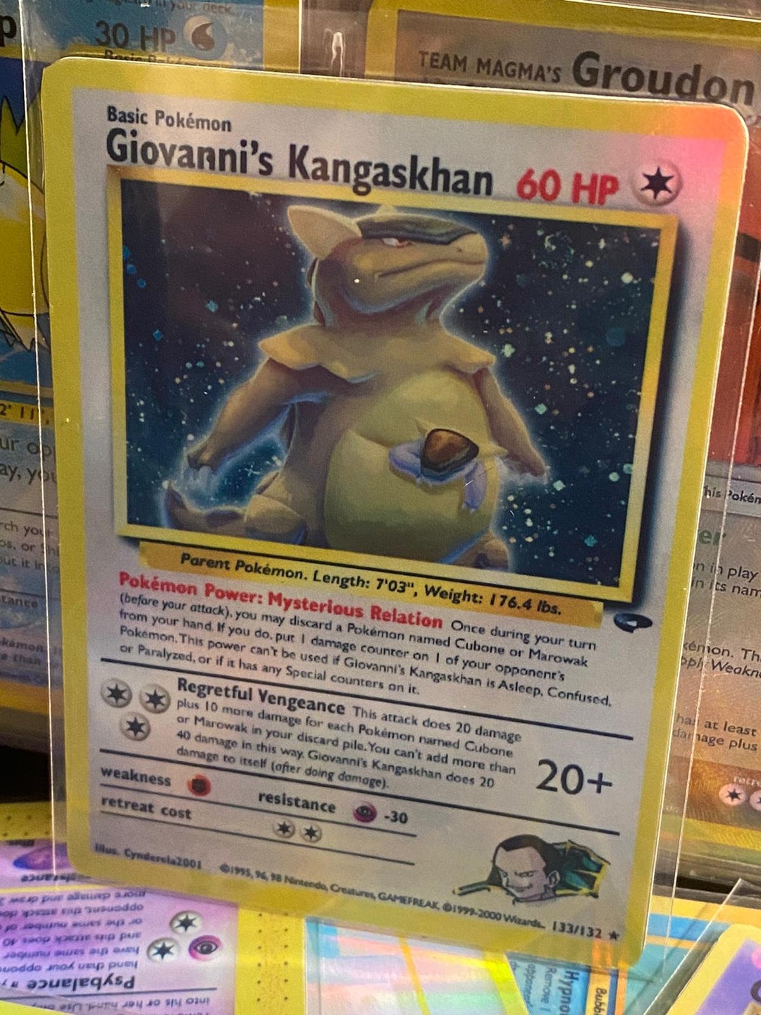 Giovanni's Kangaskhan Gym Heroes Revival Handmade Holo Proxy Card - Etsy