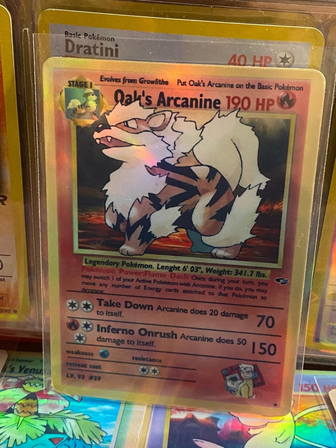 Oak’s Arcanine Gym Heroes Revival Handmade Holo Proxy Card - Etsy