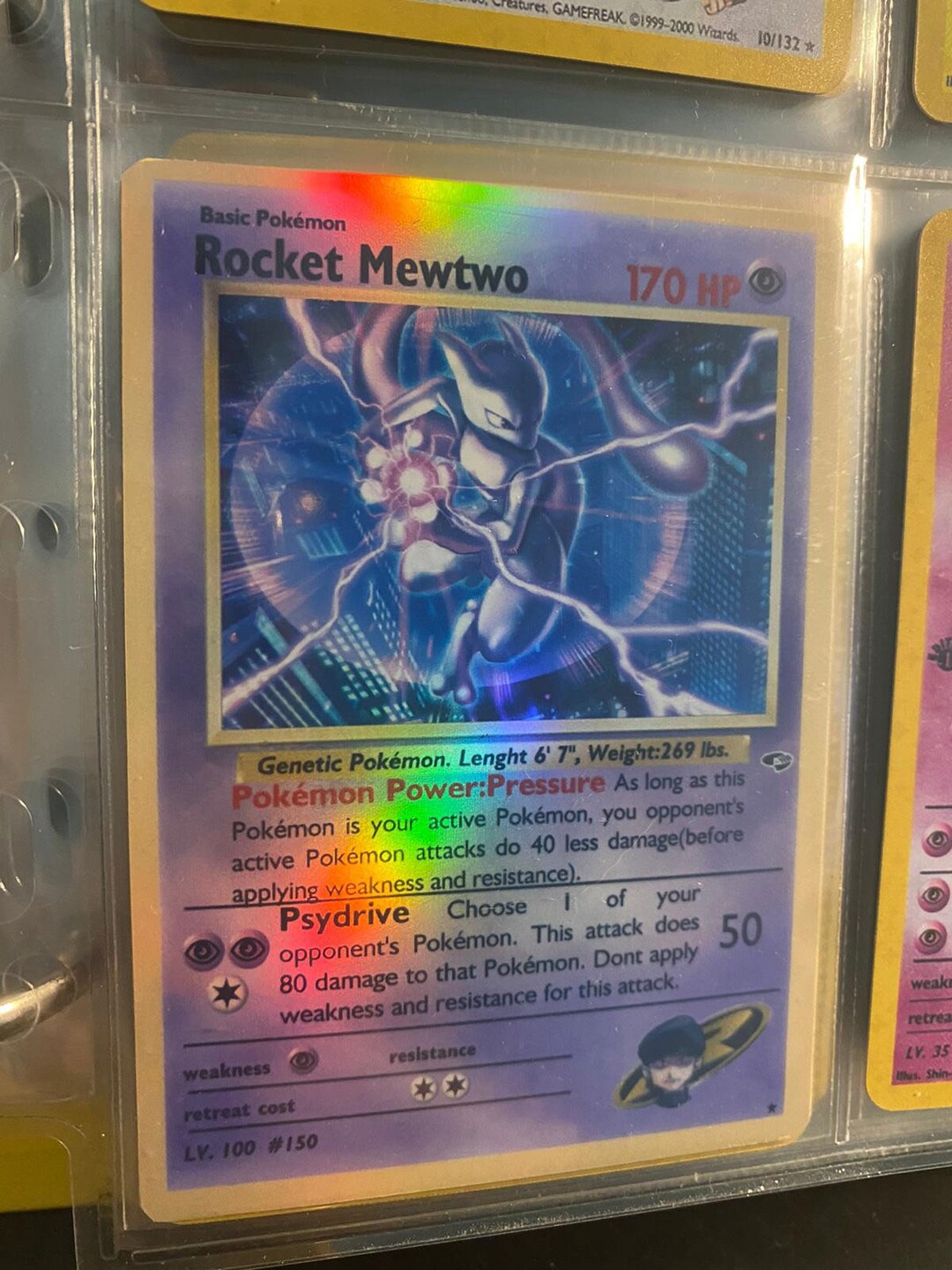 Rocket Mewtwo Gym Heroes Revival Handmade Holo Proxy Card - Etsy