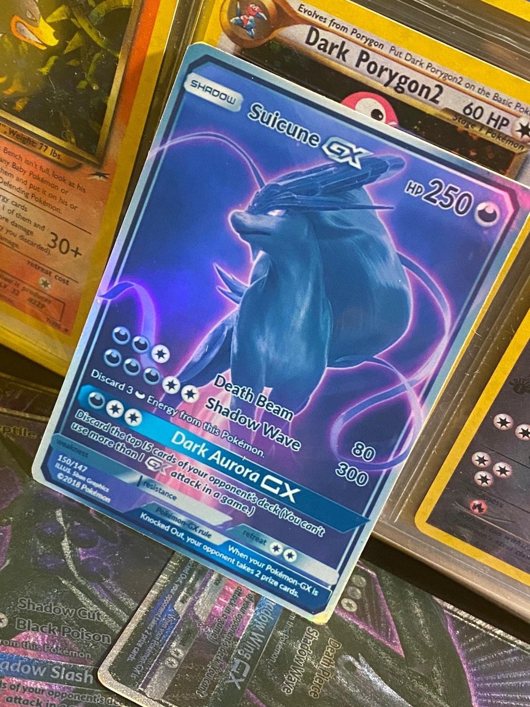 Suicune GX EX M MEGA Pokemon Orica Custom Card Shadow Vmax Gigantamax ...