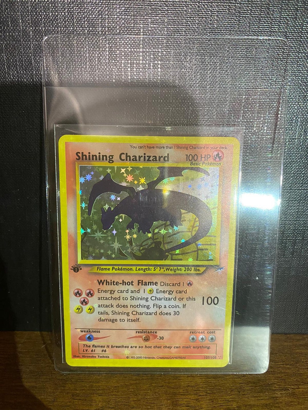 Shining Charizard Base Set 1st Edition Shadowless Handmade Holo Proxy ...