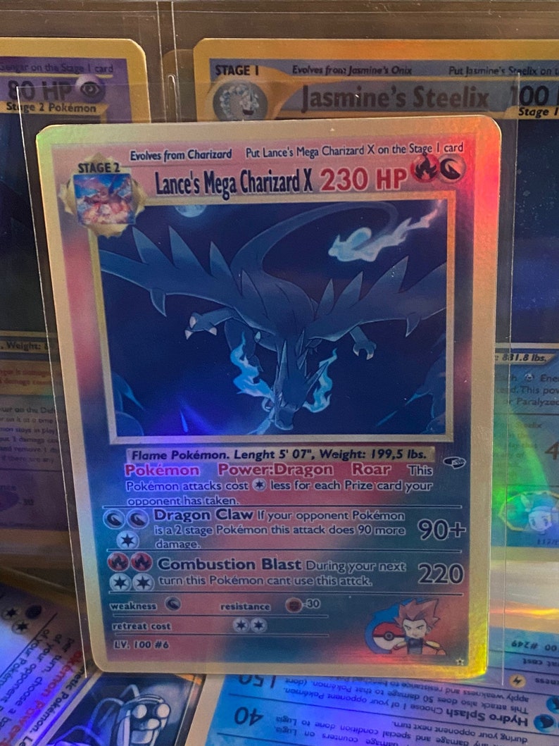 Lances Mega Charizard X Gym Heroes Revival Handmade Holo - Etsy