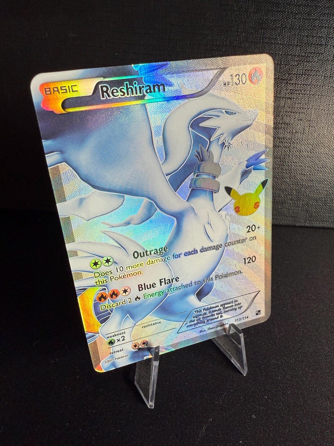 Reshiram Orica Pokémon Gx Vstar Vmax Handmade Holo Proxy Card - Etsy