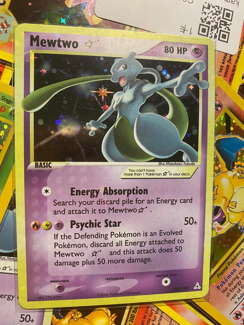 Mewtwo Gold Star Proxy Orica Pokémon Gx Vstar Vmax Handmade - Etsy