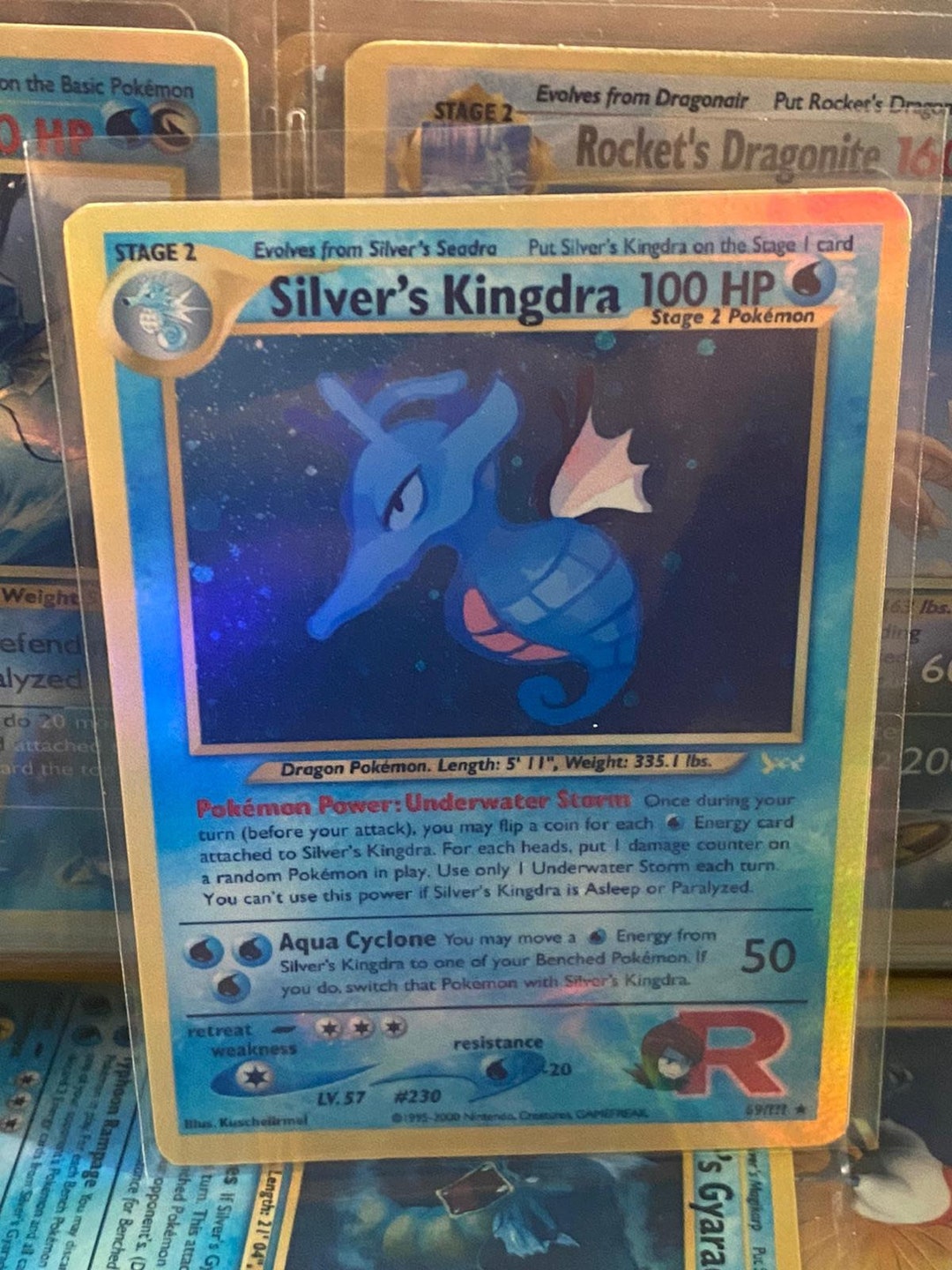Silver’s Kingdra Gym Heroes Revival Handmade Holo Proxy Card - Etsy