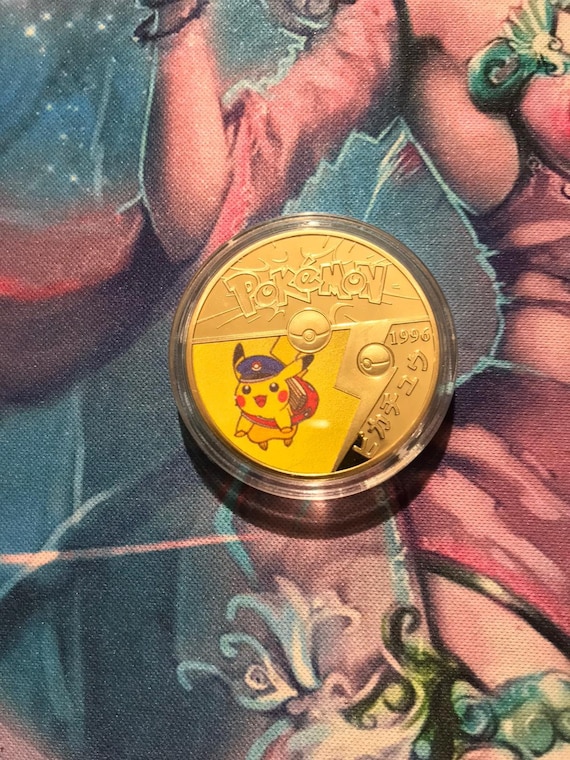 Pokémon Go Gold Commemorative Coin Charizard Gx Ex Vmax Mewtwo - Etsy