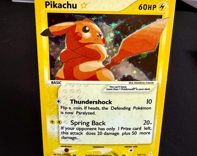 Pikachu Gold Star Proxy Orica Pokémon Gx Vstar Vmax Handmade Holo Proxy ...