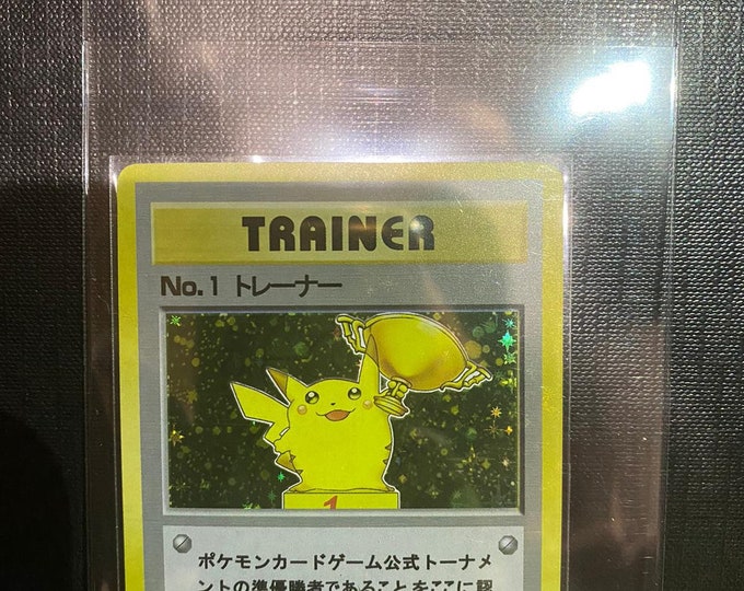 Pikachu Illustrator Pokemon Graded Proxy Card ! Real Holo Version No.1 ...