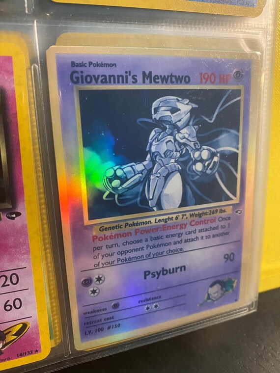 Giovannis Mewtwo Gym Heroes Revival Handmade Holo Proxy Card - Etsy