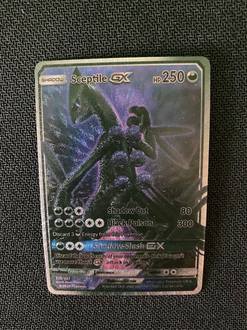 Sceptile GX EX M MEGA Pokemon Orica Custom Card Shadow Vmax Gigantamax ...