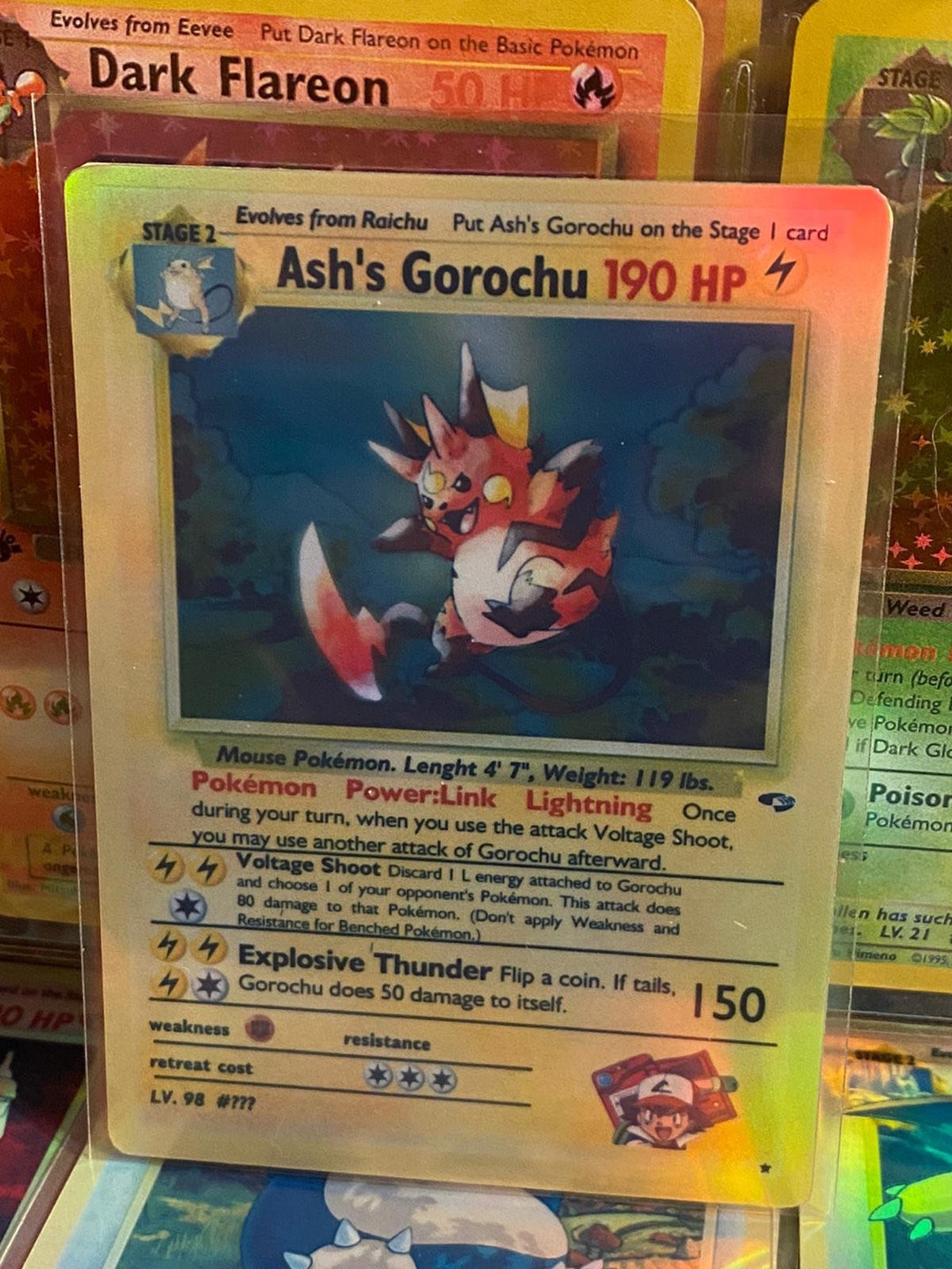 Ash’s Gorochu Gym Heroes Revival Handmade Holo Proxy Card - Etsy