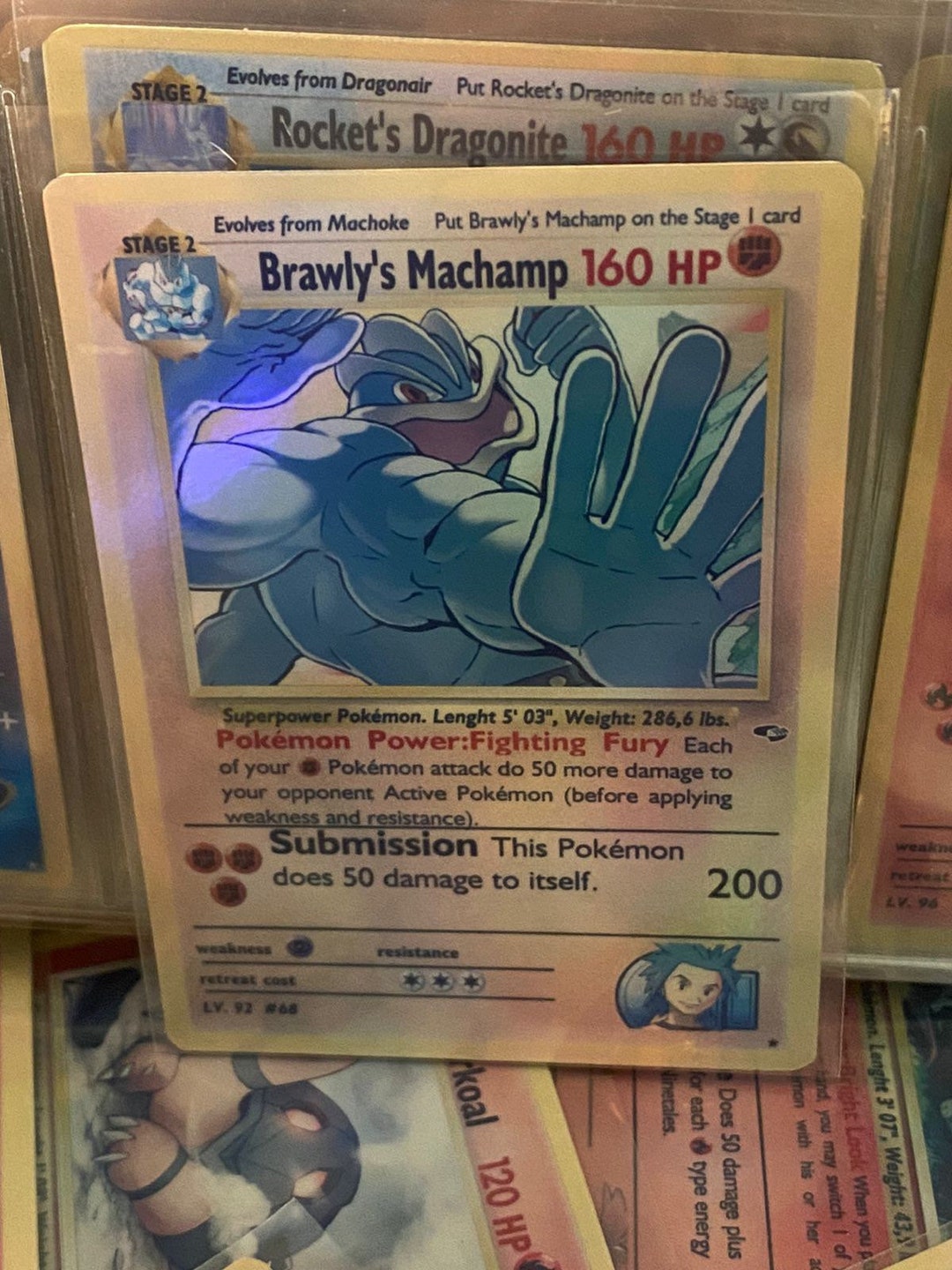 Brawly’s Machamp Gym Heroes Revival Handmade Holo Proxy Card - Etsy