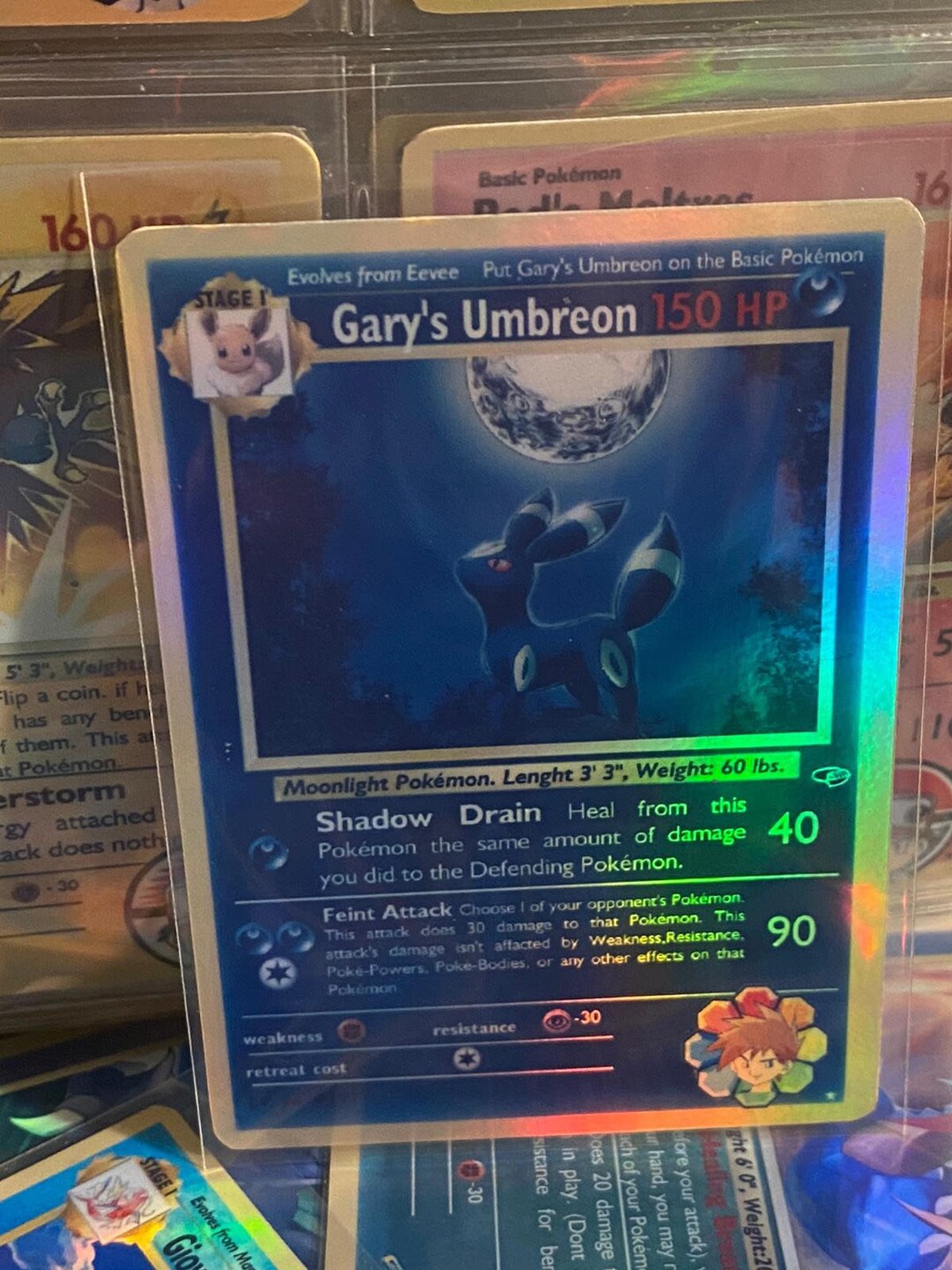 Gary's Umbreon Gym Heroes Revival Handmade Holo Proxy Card - Etsy