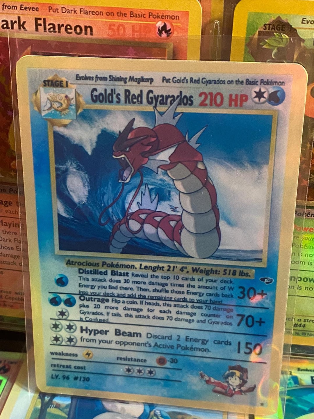 Gold's Red Gyarados Gym Heroes Revival Handmade Holo Proxy Card - Etsy