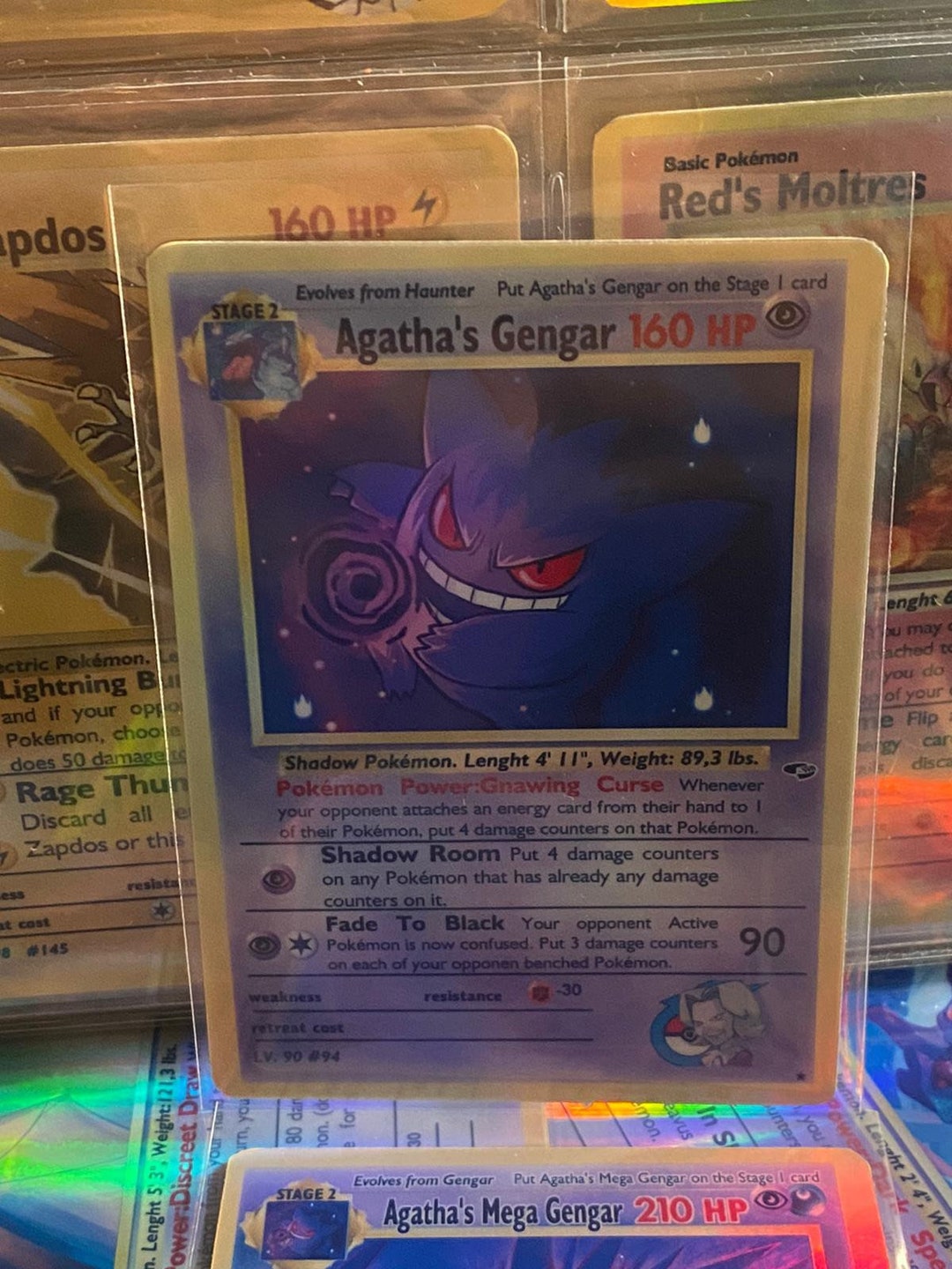 Agathas Gengar Gym Heroes Revival Handmade Holo Proxy Card - Etsy