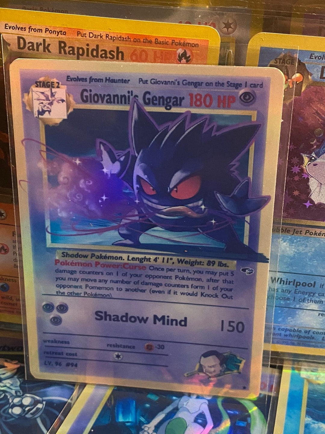 Giovanni's Gengar Gym Heroes Revival Handmade Holo Proxy Card - Etsy