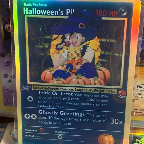 Zombie Pikachu Card - Etsy