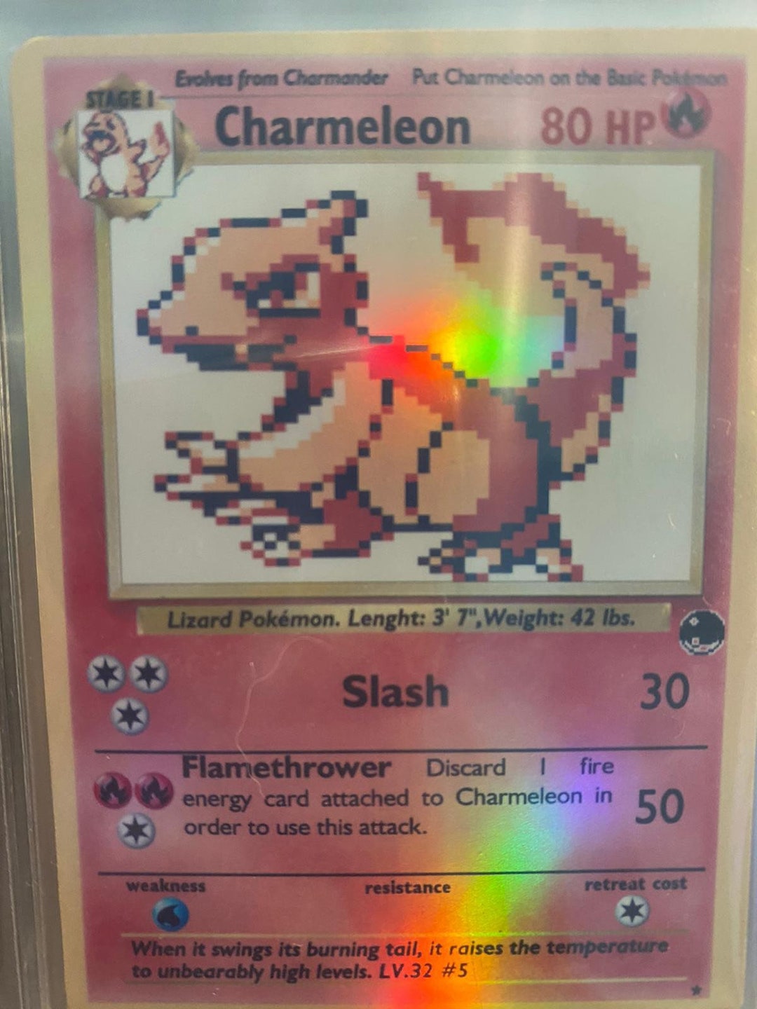 Charmeleon Pokemon Card GB Sprite Art Gx Vmax Vstar - Etsy