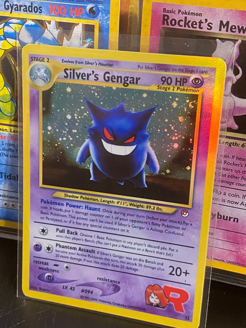 Silver's Gengar Gym Heroes Revival Handmade Holo Proxy Card - Etsy