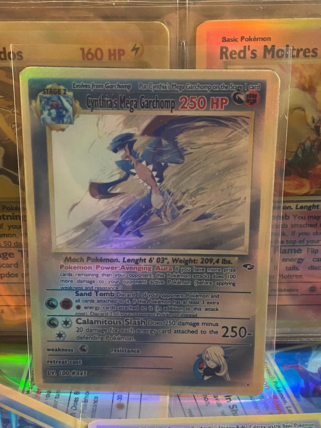 Cynthia's Mega Garchomp Gym Heroes Revival Handmade Holo Proxy Card - Etsy