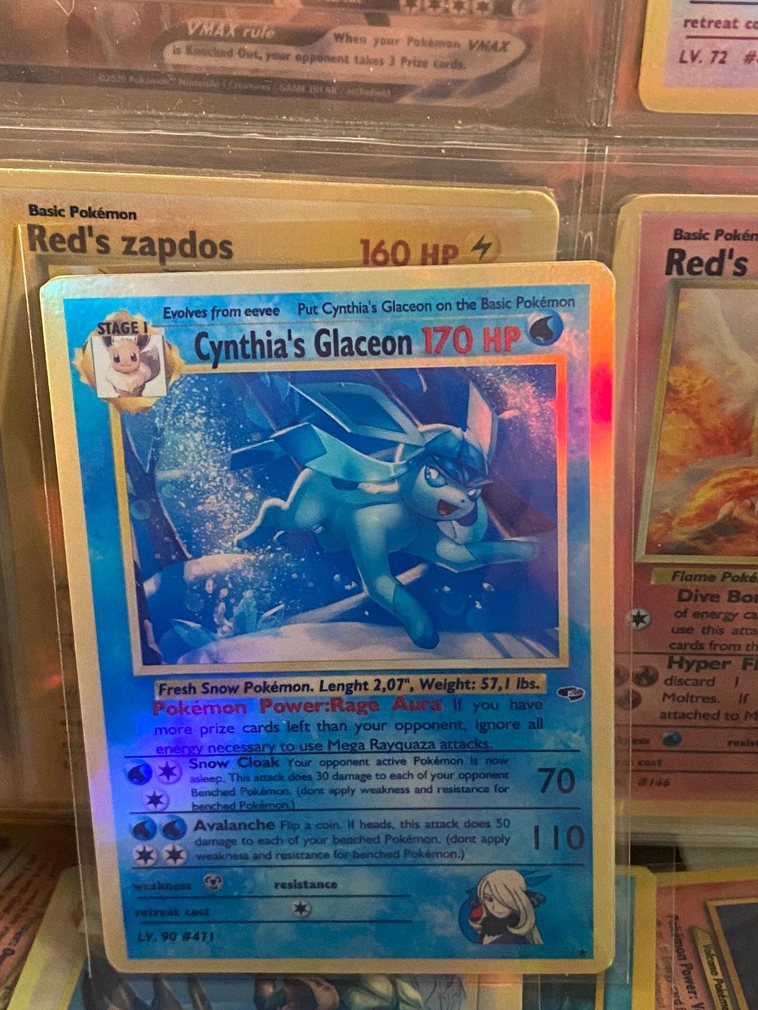 Cynthia's Glaceon Gym Heroes Revival Handmade Holo Proxy Card - Etsy
