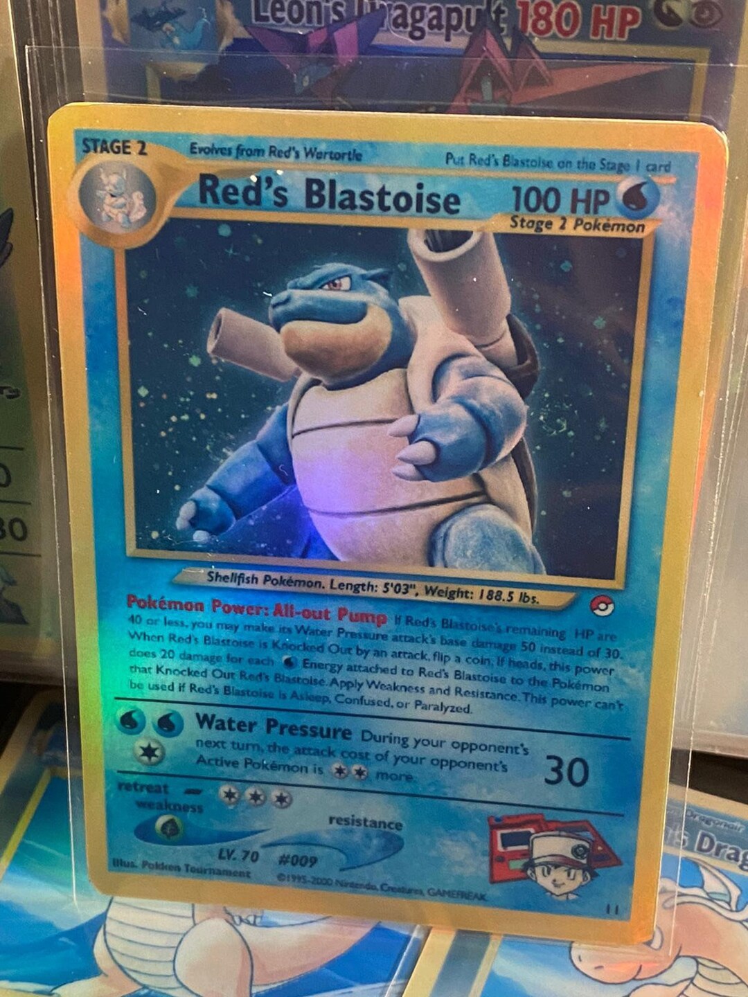 Red's Blastoise Gym Heroes Revival Handmade Holo Proxy Card - Etsy