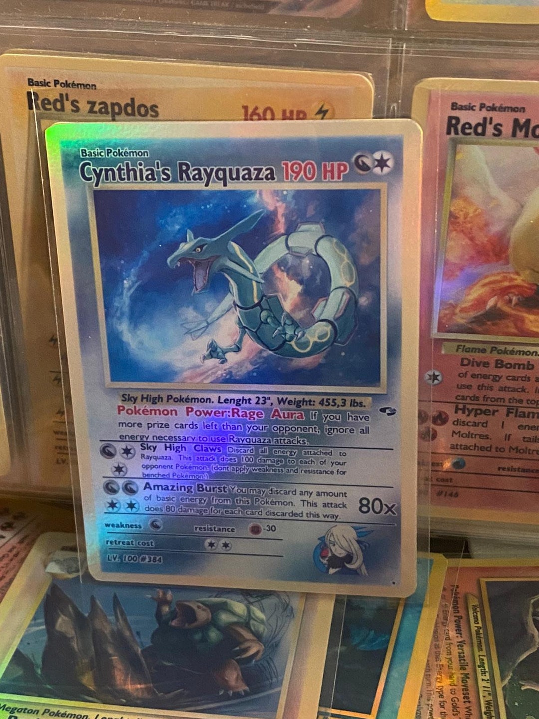 Cynthia's Rayquaza Gym Heroes Revival Handmade Holo Proxy Card - Etsy