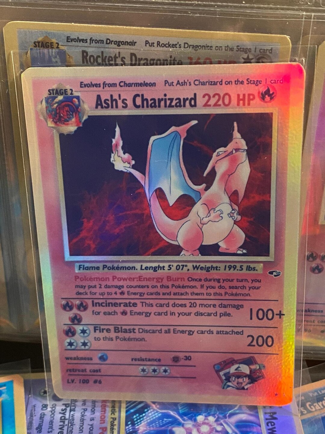 Ash's Charizard Gym Heroes Revival Handmade Holo Proxy Card - Etsy