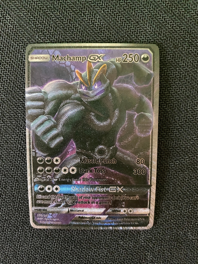 Machamp GX EX M MEGA Pokemon Orica Custom Card Shadow Vmax Gigantamax ...