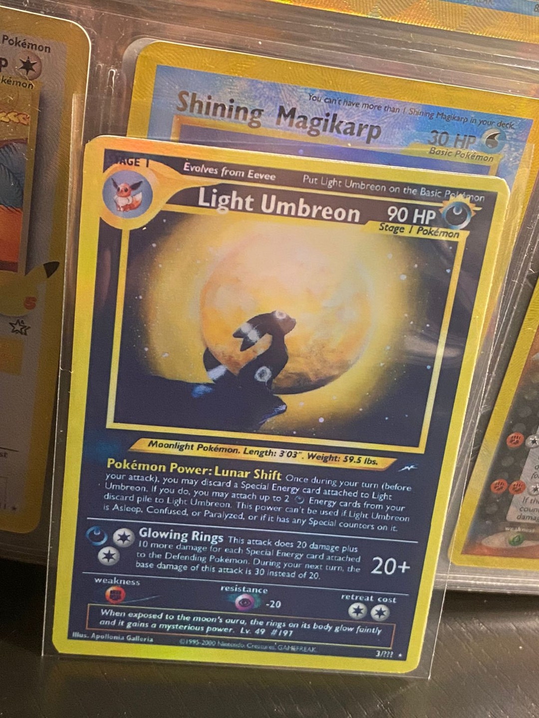 Light Umbreon Gym Heroes Revival Handmade Holo Proxy Card - Etsy