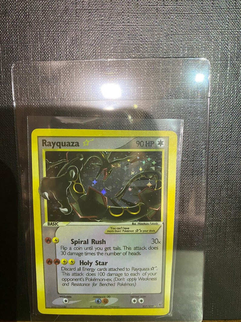 Rayquaza Gold Star EX Deoxys Pokemon High Quality Proxy - Etsy